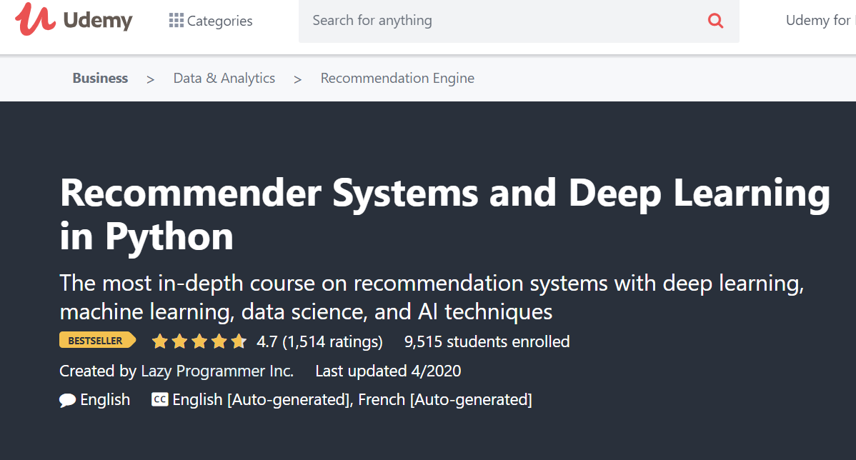 Online Courses On Recommender Systems – RS_c
