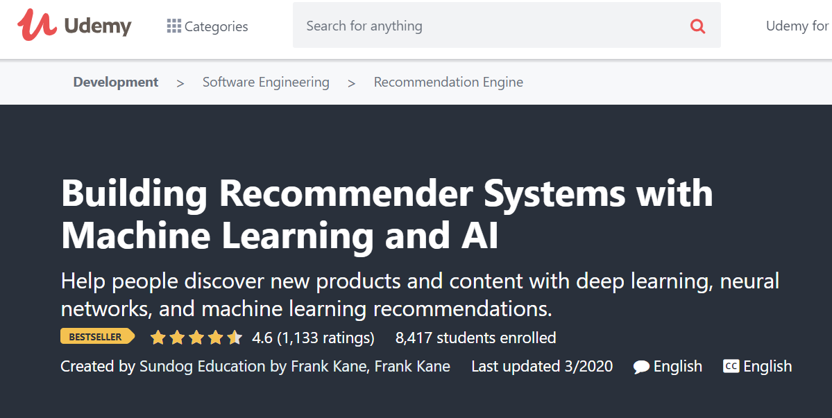Online Courses On Recommender Systems – RS_c