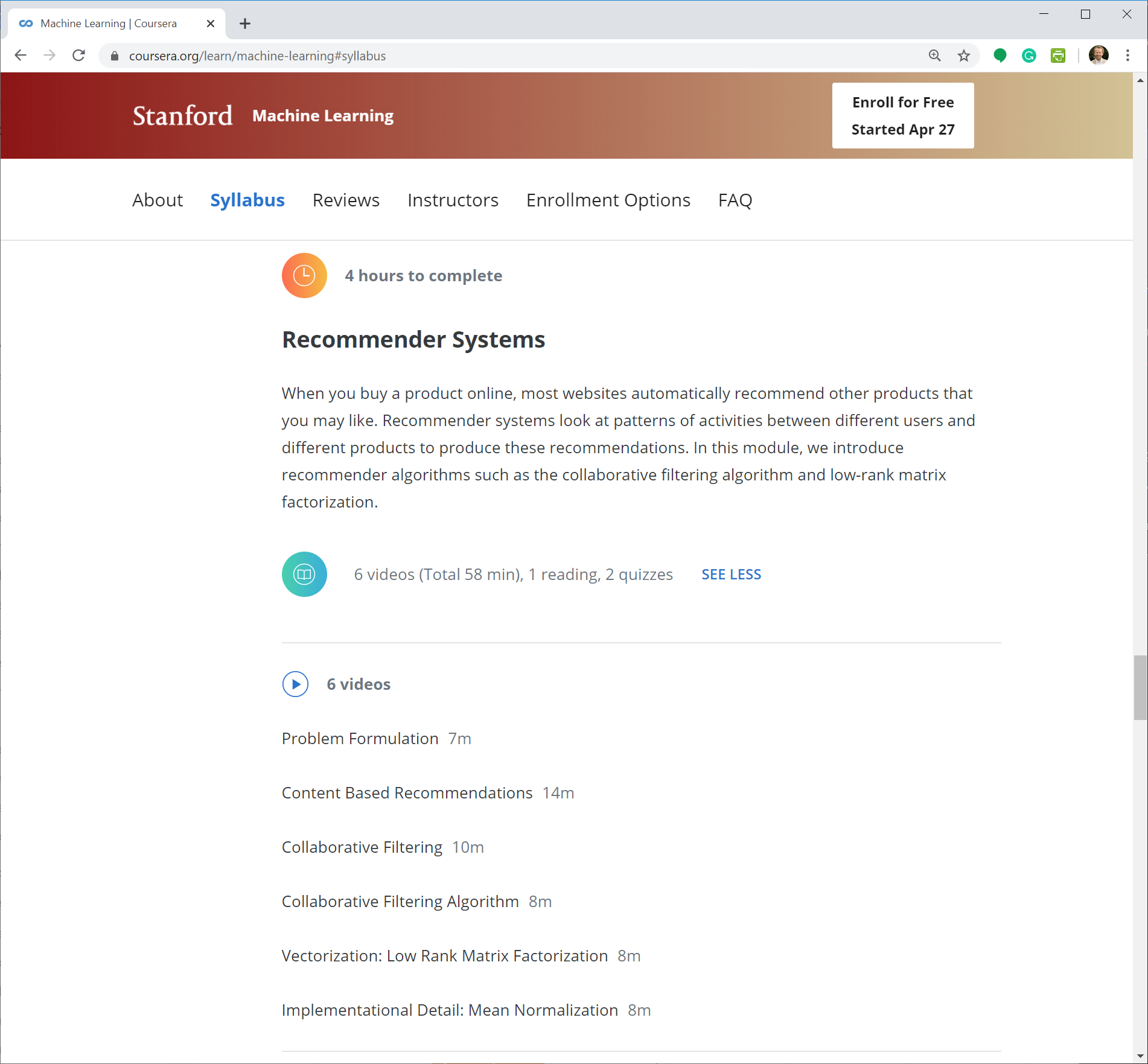 Online Courses On Recommender Systems – RS_c