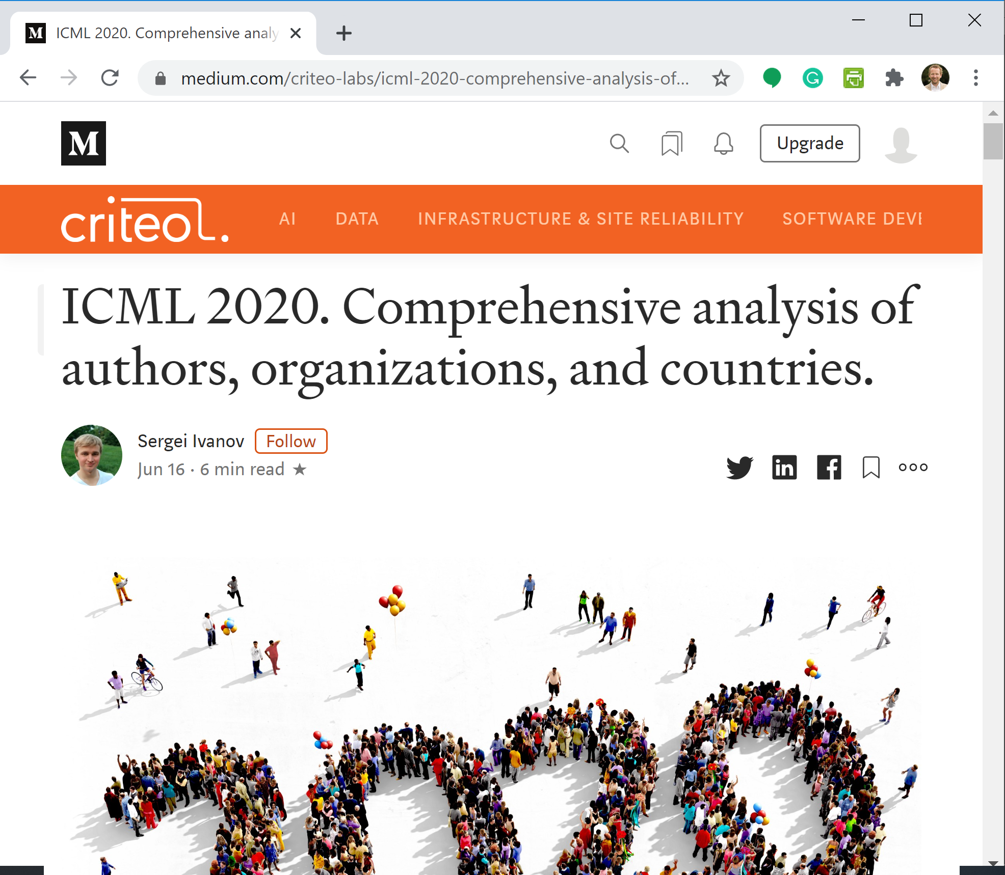 ICML 2020. Comprehensive analysis of authors, organizations, and countries [Sergei Ivanov ...