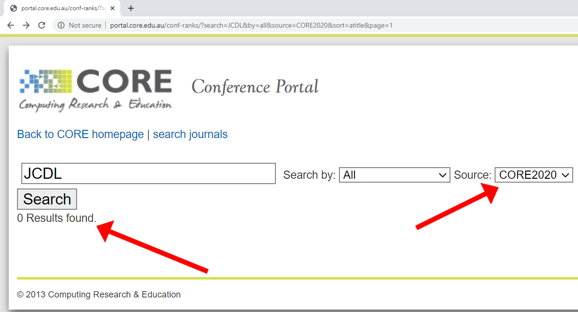 CORE Conference Ranking 2020 Removes JCDL and other Digital Library ...