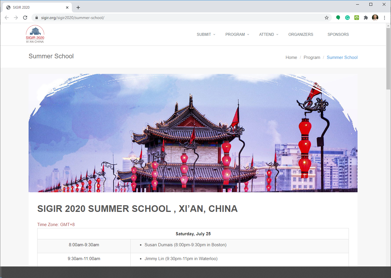 SIGIR 2020 Summer School Programme Online – RS_c