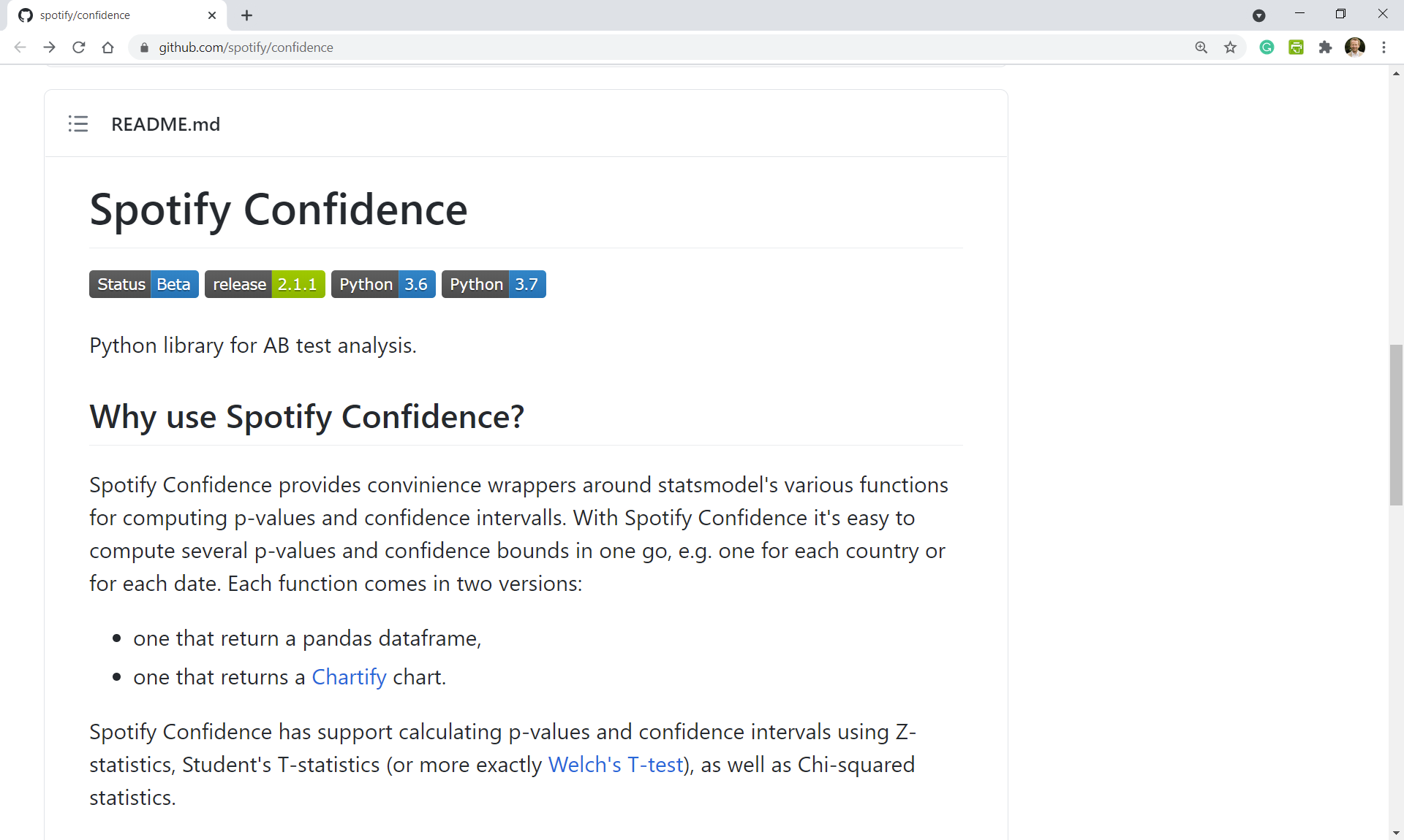 ‘Spotify Confidence’: convenience wrappers around stat models various functions – RS_c