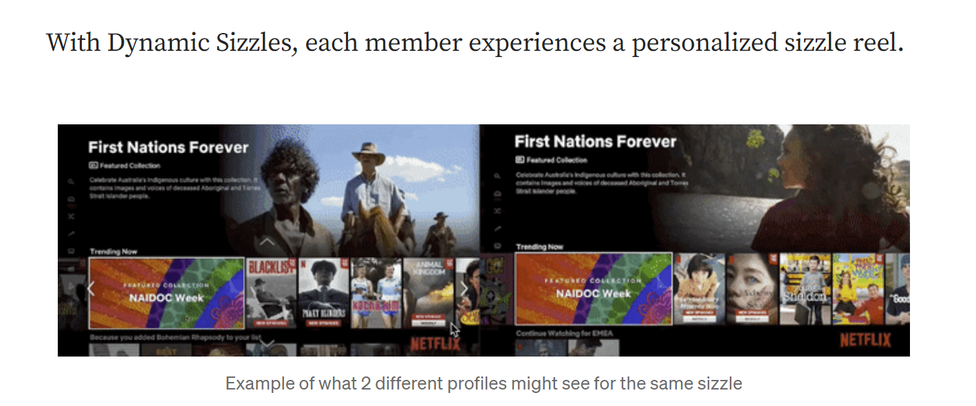 Netflix creates personalized “Sizzles” (video previews) – RS_c
